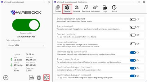 General Settings Wiresock Documentation