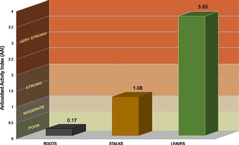 Antioxidant Activity Index Aai Of The Polar Extracts Of Roots Stalks Download Scientific