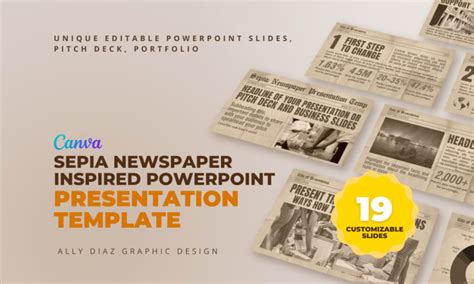 Design A Premade Newspaper Canva Powerpoint Presentation Template By Im Allyen Fiverr