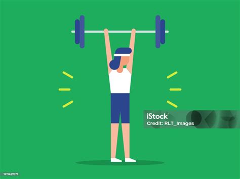 머리 위에 바벨을 들어 올리는 핏 의 일러스트 여자에 대한 스톡 벡터 아트 및 기타 이미지 여자 웨이트 트레이닝 한 명의 여자만 Istock