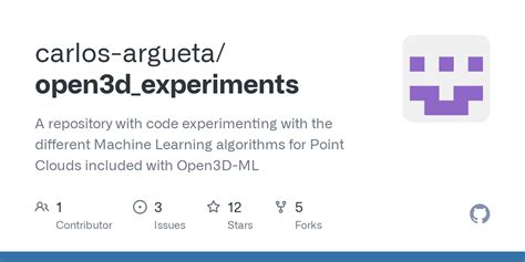 github carlos argueta open3d experiments a repository with code