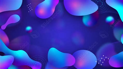 Technology Business Blue Liquid Dark Gradient Powerpoint Background For