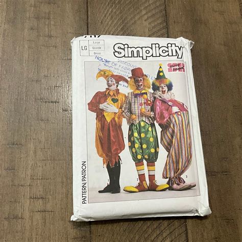Simplicity 7117 Sewing Pattern Adults Jester Hobo Clown Harlequin