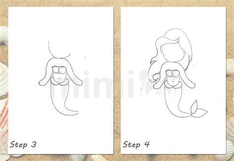 Mermaid Drawing Step By Step Tutorial Mimi Panda