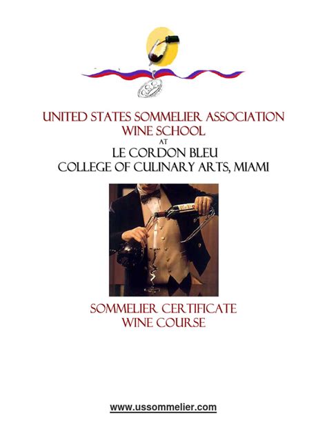 Gastronomia Le Cordon Bleu Ussa Wine School Sommelier Certificate