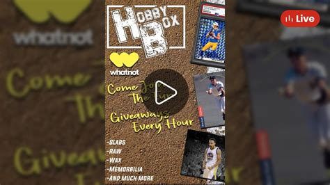 Whatnot Sunday Sports Slabs Singles And Wax Livestream By Hobbyboxny