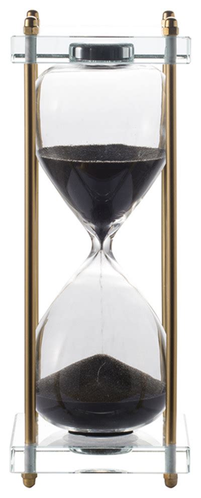 Ab Home Contemporary Modern Chic And Hourglass With Brass Finish 76881