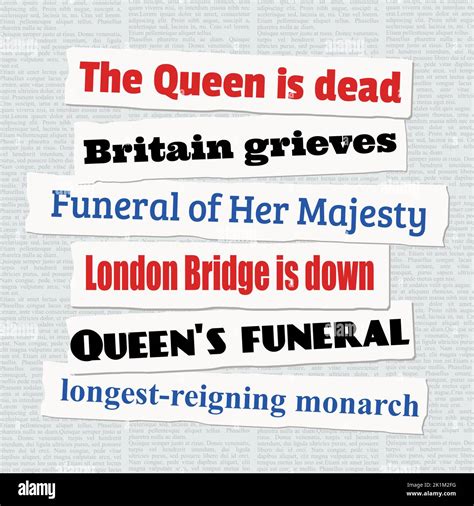 The Queens Funeral Stock Vector Images Alamy