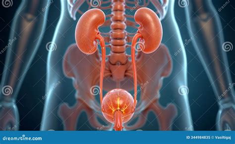 Human Anatomy Urinary System Overview Royalty Free Illustration