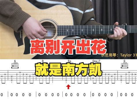 【附谱】离别开出花 就是南方凯 吉他弹唱示范，动态吉他谱，无限延音编配。 无限延音 无限延音 哔哩哔哩视频