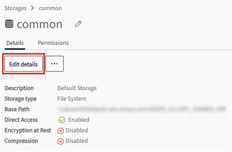 Editing A Storage Configuration
