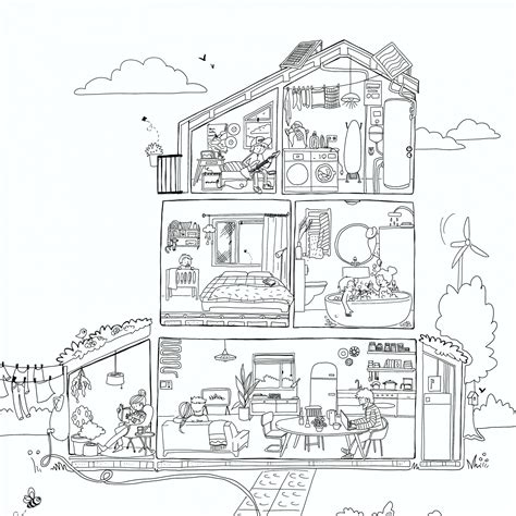 Een Huis In Kleurplaat