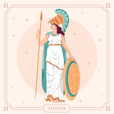 Free Vector Hand Drawn Athena Illustration