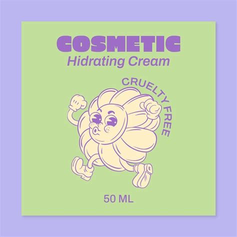 Free Vector Cosmetic Label Template Design