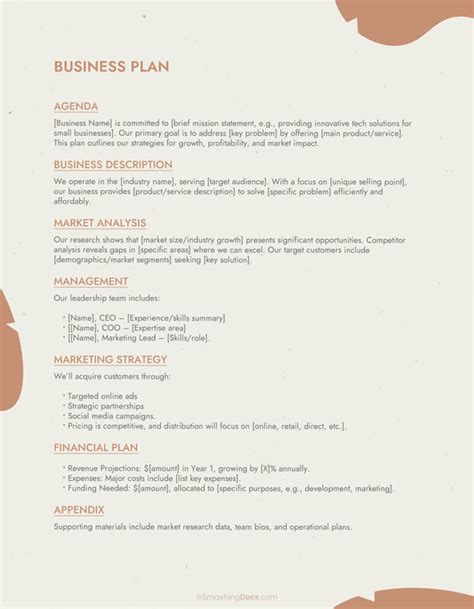 Business Plan Framework