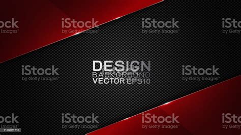 벡터 디자인 트렌디 하고 기술 개념 탄소 섬유 질감 반짝 빨간색과 어두운 배경에 공간을 복사 추상 기술 템플릿에 의해 명예 테두리 차원 0명에 대한 스톡 벡터 아트 및 기타