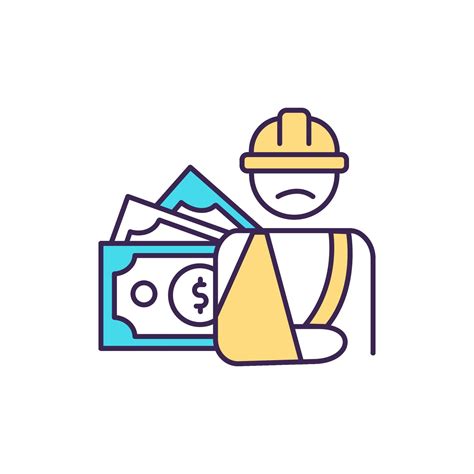 Worker Compensation Rgb Color Icon 2206289 Vector Art At Vecteezy