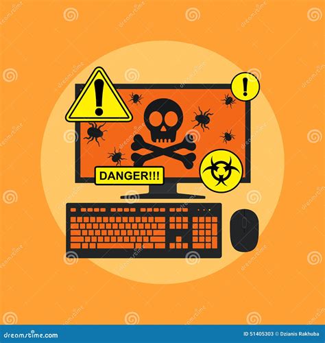 Pc Infection Stock Vector Image 51405303
