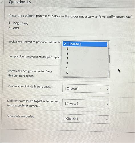 Place The Geologic Processes Below In The Studyx
