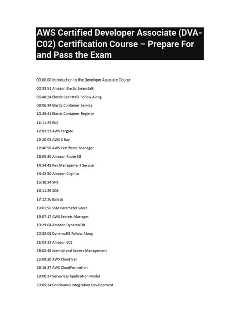 Freecodecamp Aws Developer Video Guide Pdf