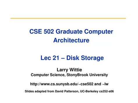 Ppt Cse Graduate Computer Architecture Lec Disk Storage