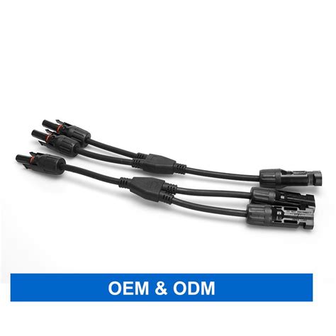 Inverter Solar PV Connector Cable PV V V Photovoltaic Cable Y Branch Waterproof Panel