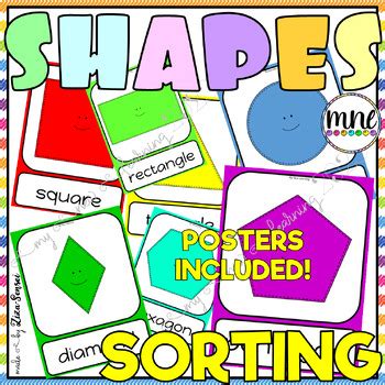 2D Shapes Sorting Matching Mats And Strips Real Life Objects By My New Learning