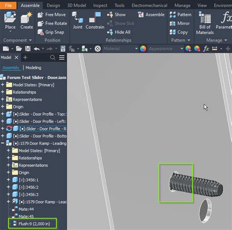 Solved Assembly Automatic Hole From One Part To Another Part