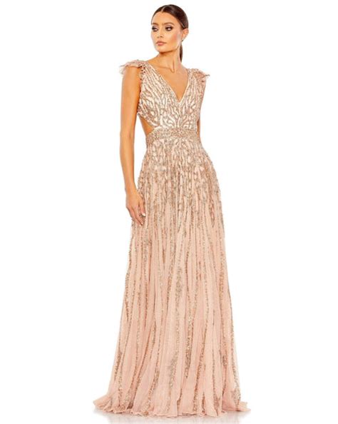 Mac Duggal 5682 Long Cap Sleeve Formal Evening Gown The Dress Outlet