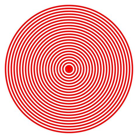 Concentric Radial Circles Rings Design Element Icon Stock Vector