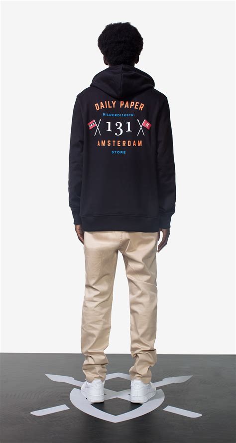 Black Orange Amsterdam Flagship Store Hoody Daily Paper Worldwide