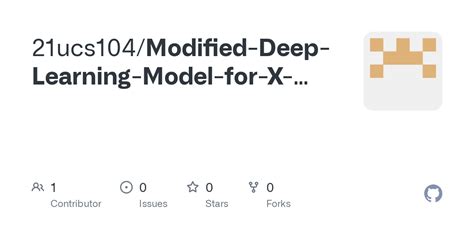 Github 21ucs104modified Deep Learning Model For X Ray Detection