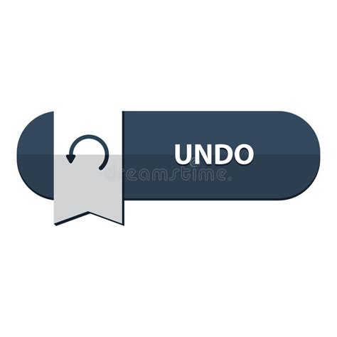 Undo Red Button Correct Fix Go Back Revise Mistake Error Stock