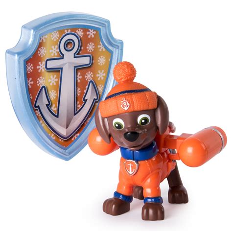 Paw Patrol Snow Rescue Zuma Action Figure With Transforming Pup Pack