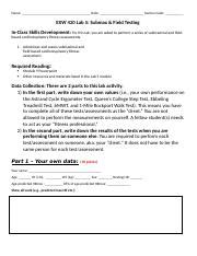 College Lab Submax Field Testing Course Hero