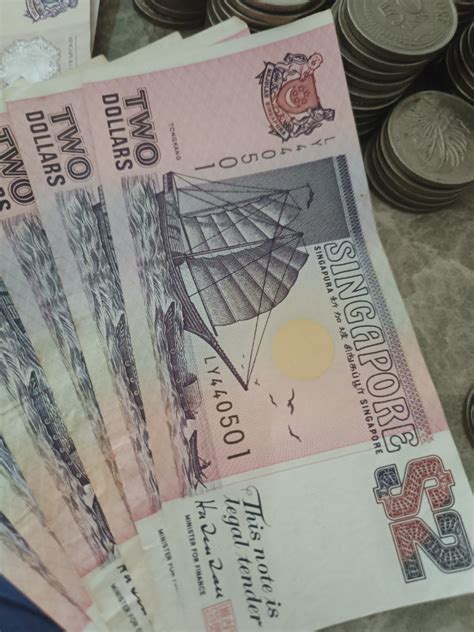 Old Singapore 2 Note Sail Boat Series Hobbies And Toys Memorabilia