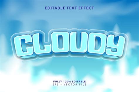 Premium Vector Cloud Text Effect