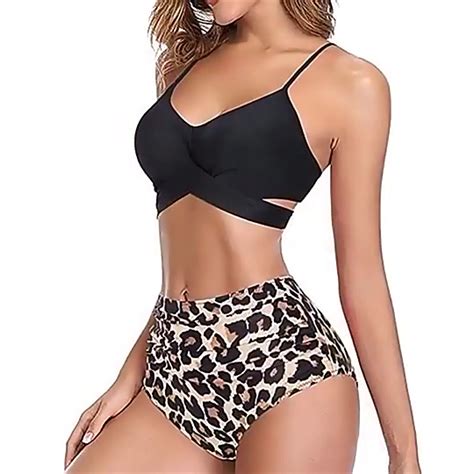 Printed Two Piece Bikini Swimsuit 34 Styles Optional With Strap