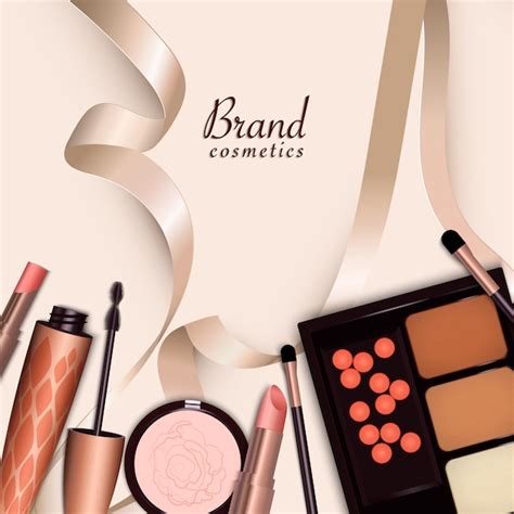 Grande conjunto de diferentes pacotes realistas para cosméticos decorativos Vetor Premium
