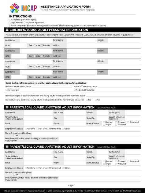 Fillable Online ASSISTANCE APPLICATION FORM Fax Email Print PdfFiller