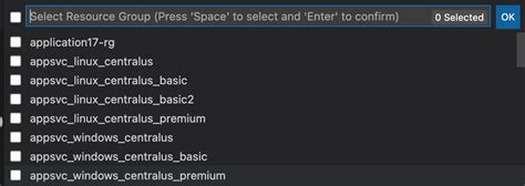 The Resource Group Cannot Be Multi Selected When Executing Command