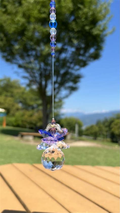 【ハンドメイド】ミニ サンキャッチャー 青紫 メルカリ