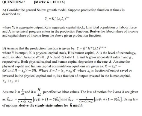 Solved Question 1 Marks 6 10 16 A Consider The