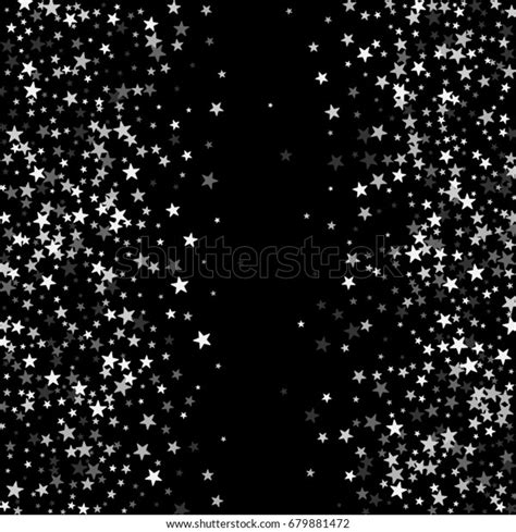 Silver Stars On Black Background Abstract Stock Vector Royalty Free