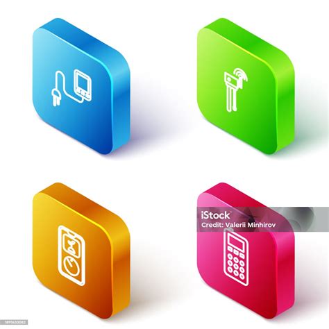 아이소메트릭 라인 센서 라우터 및 Wifi 신호 스마트 농업 기술 및 원격 제어 아이콘을 설정합니다 벡터 3차원 형태에 대한 스톡 벡터 아트 및 기타 이미지 Istock