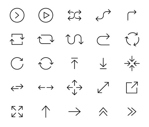 Premium Vector Arrows Icons Set Line Arrows Vector Arrows Of Various