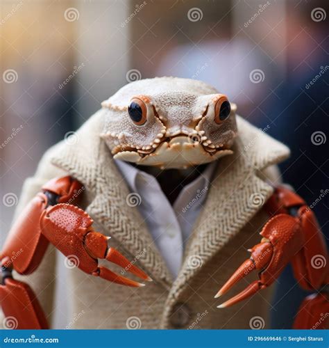A Crab Wearing A Suit And Tie Ai Stock Illustration Illustration Of