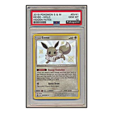 Eevee Sv41 Hidden Fates Shiny Psa 10