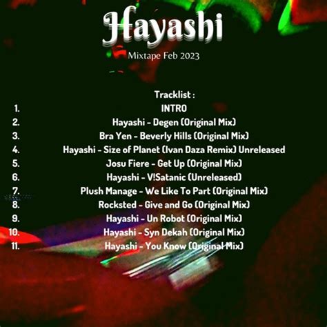 Stream Hayashi Mixtape Feb 2023 By Hayashi Mx Listen Online For