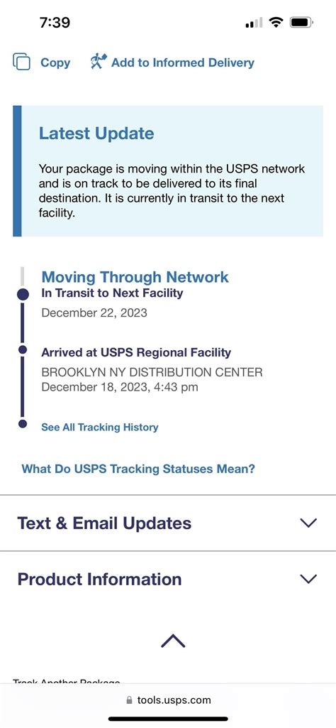 Package Stuck At In Transit Brooklyn R Usps Complaints